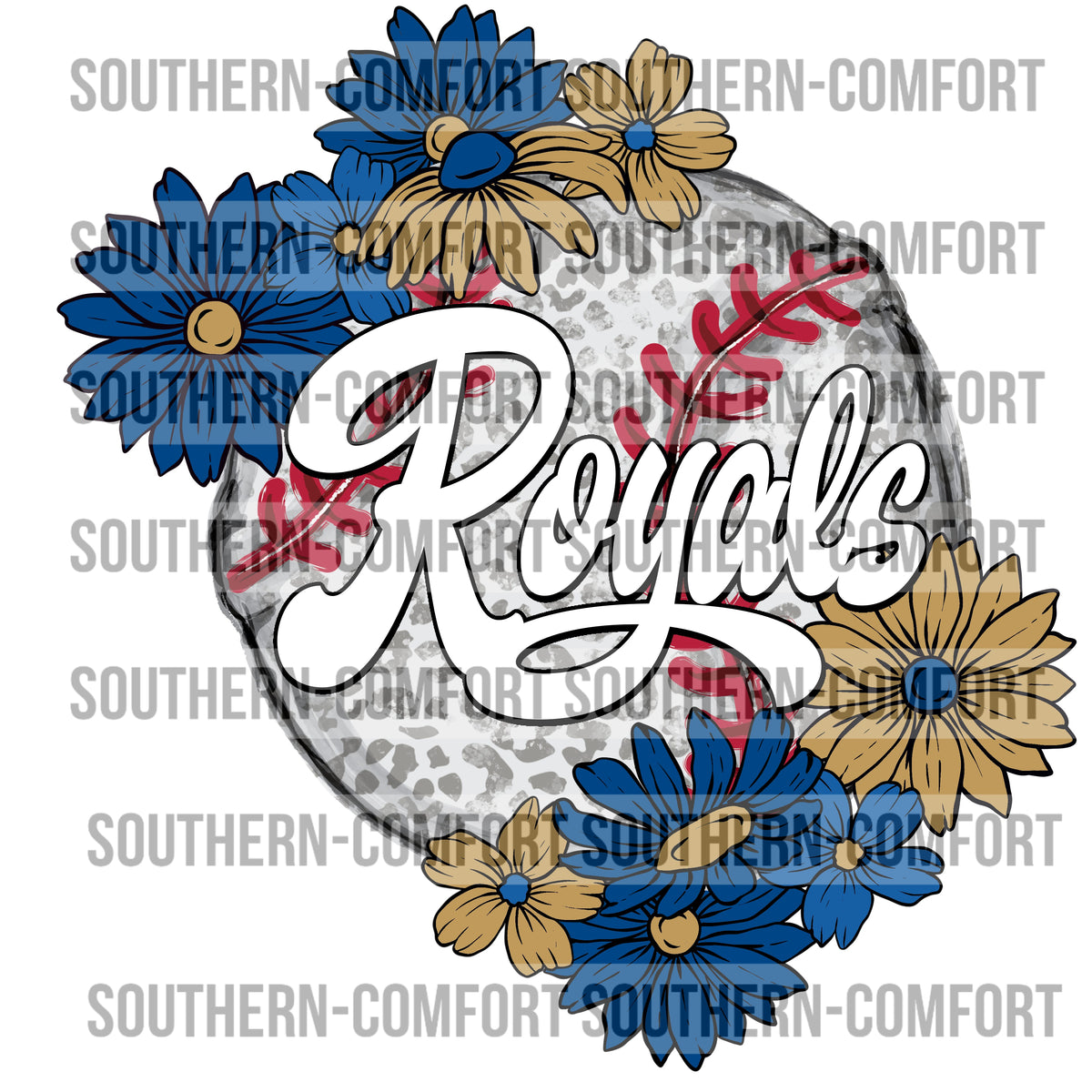 Royals Floral Baseball |PNG| – southerncomfortgraphics